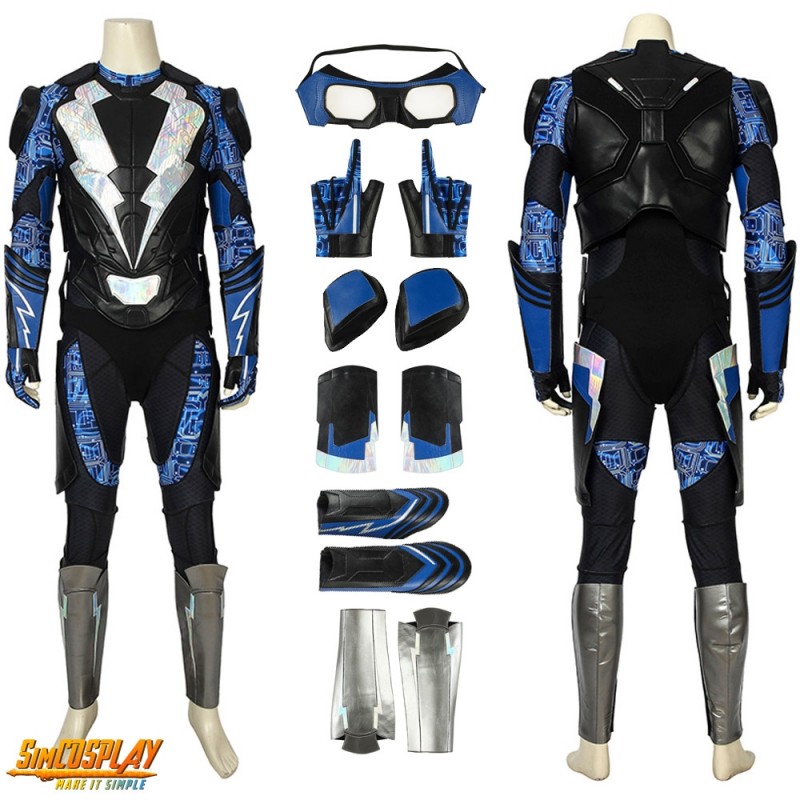 Black Lightning Costume Jefferson Pierce S2 Cosplay Suit Top Level
