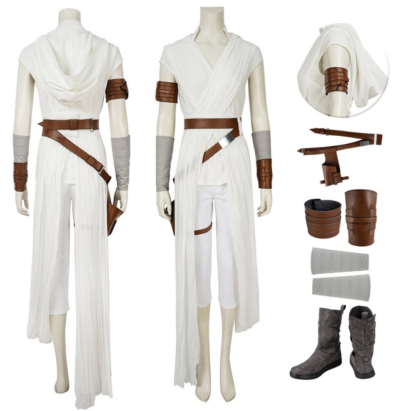 Rey Cosplay Hooded Costumes The Rise Of Skywalker Edition